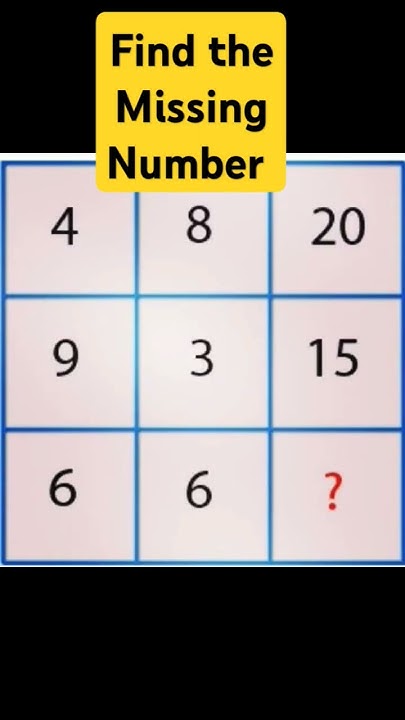 Missing Number Reasoning Questions #reasoningqueation #missingnumbertricks # ...