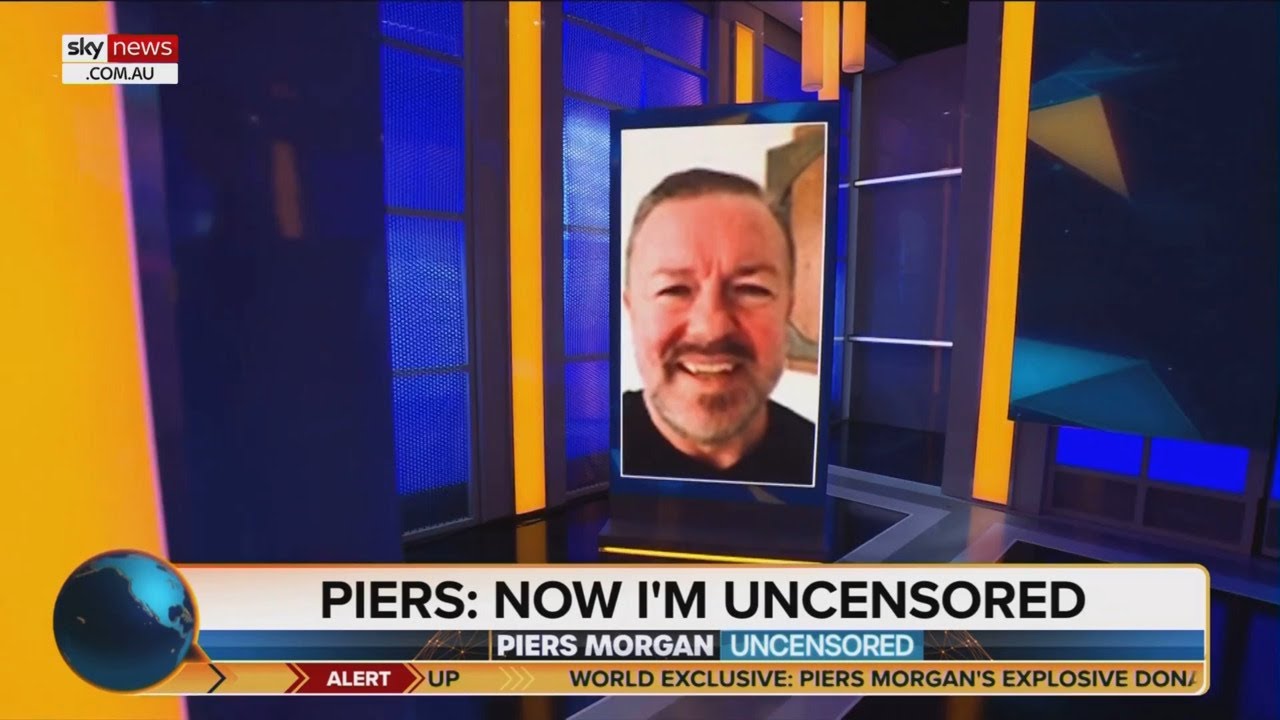 Ricky Gervais sends good luck message to Piers Morgan - YouTube