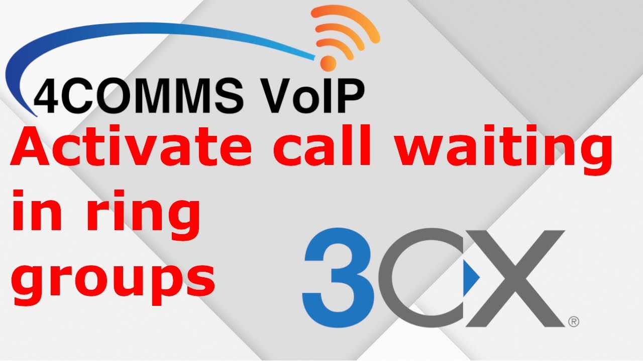 Activating Call waiting on 3CX Ring Groups - YouTube