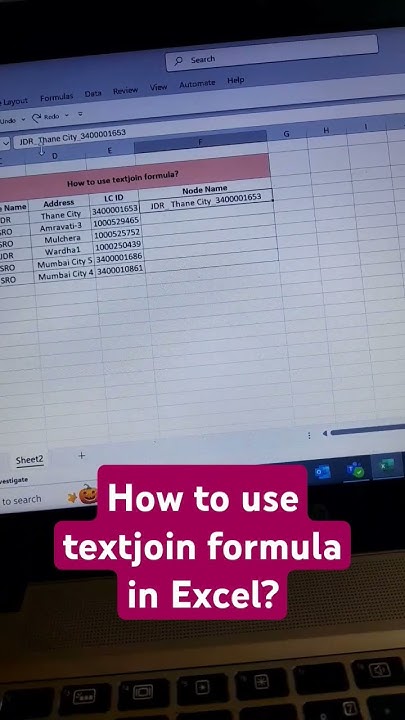 How To Use Textjoin Formula In Excel Advance Excel Tricks Andtips