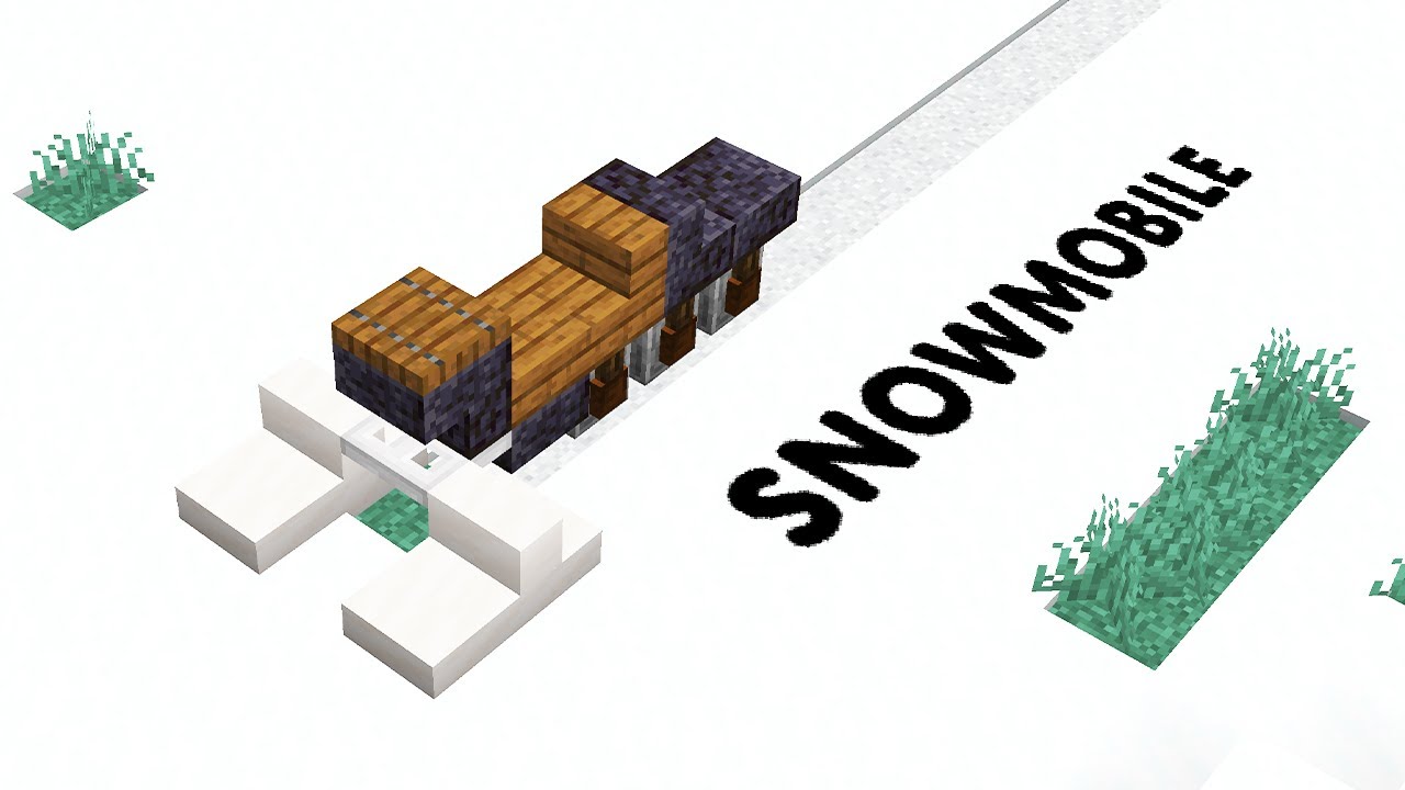 How to Build a Snowmobile in Minecraft! - YouTube