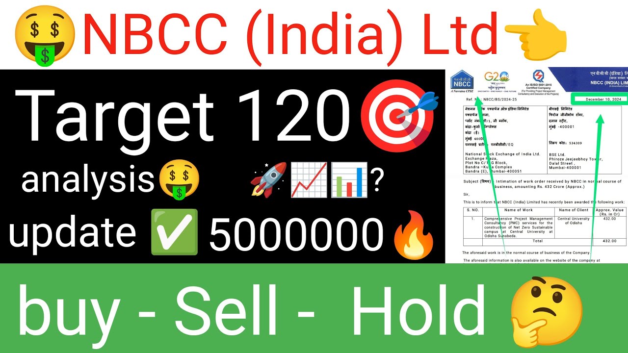 NBCC (India) Ltd stock latest update NBCC share analysis Target 120📈🗞️🤑 ...