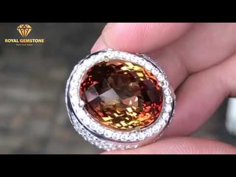 Beautiful Golden Brown Topaz Ring | Ring's Design's