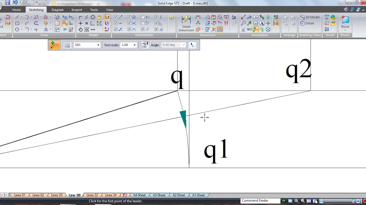 CAED lines vtu problem no.8 (Solid Edge ST7) - YouTube
