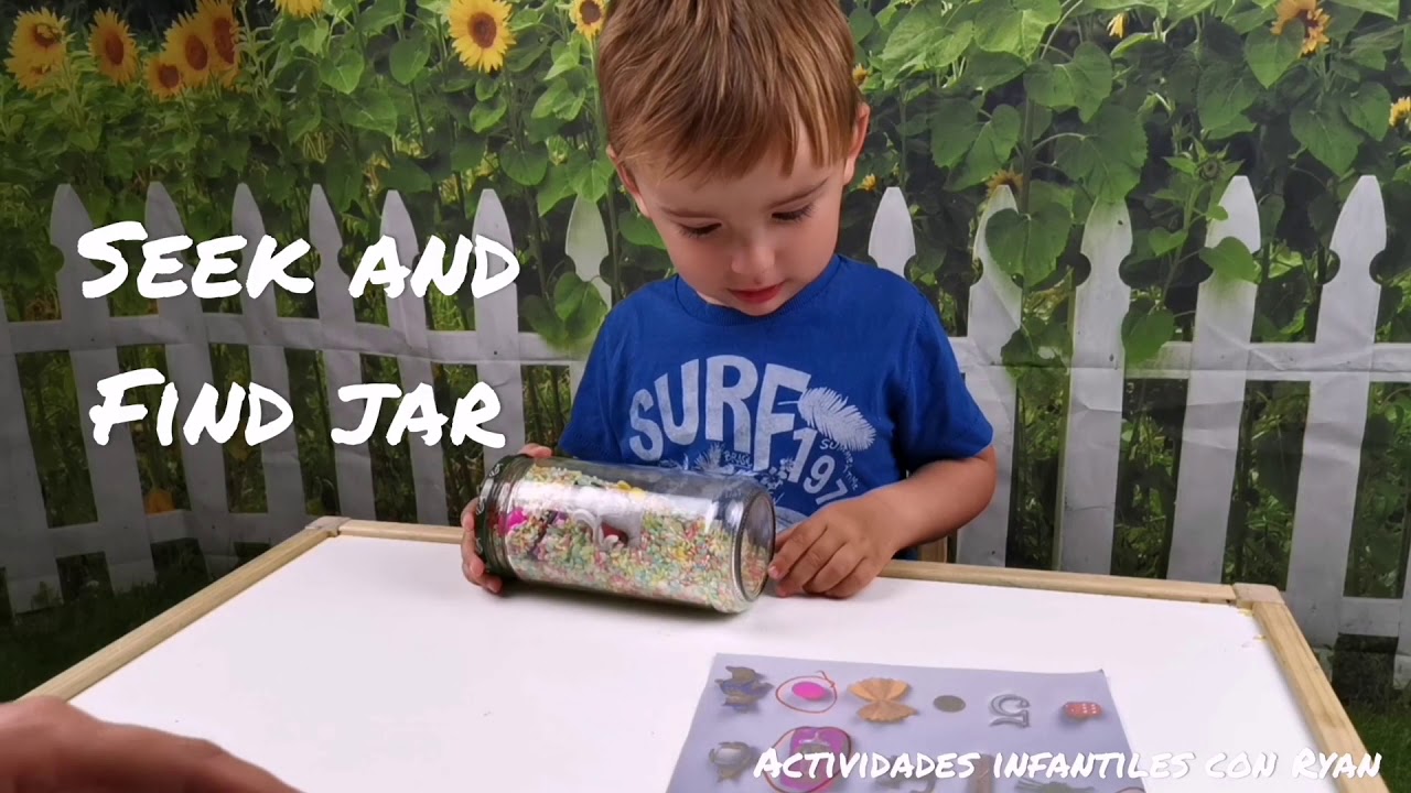 Dyi game I spy jar for kids fun - YouTube