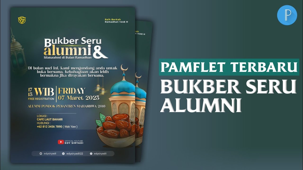 PAMFLET TERBARU | BUKBER ALUMNI | PIXELLAB | FREE PLP - YouTube