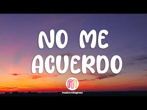 Thalia, Natti Natasha - No Me Acuerdo (Letra / Lyrics)