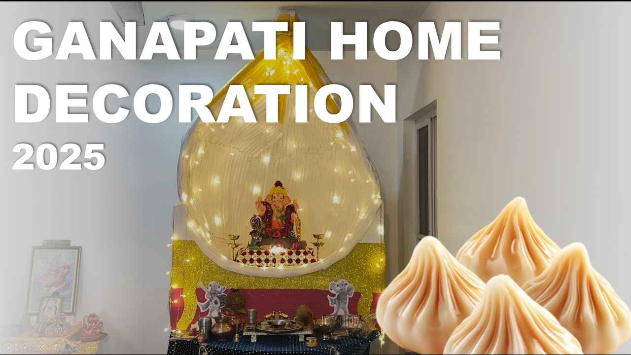 Ganapati Home Decoration | Bappa in Modak | 2025 - YouTube