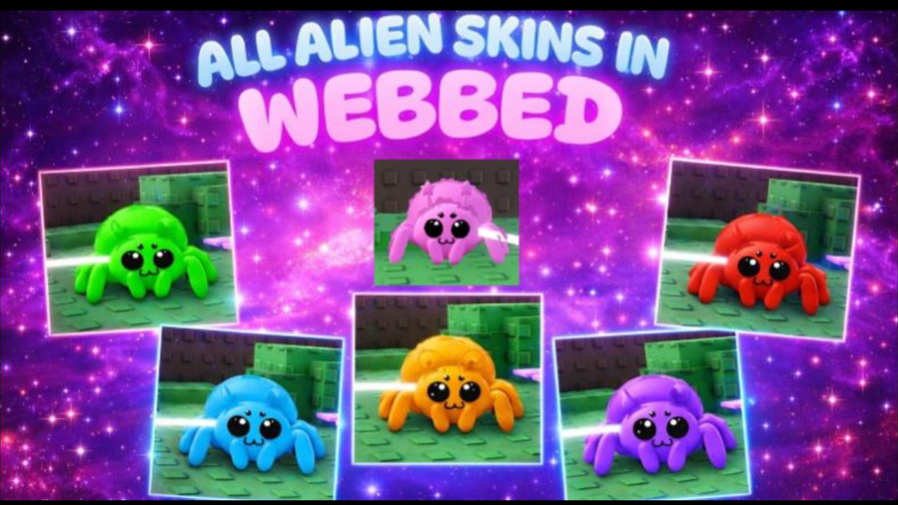 How to get all of the alien skins in webbed roblox - YouTube