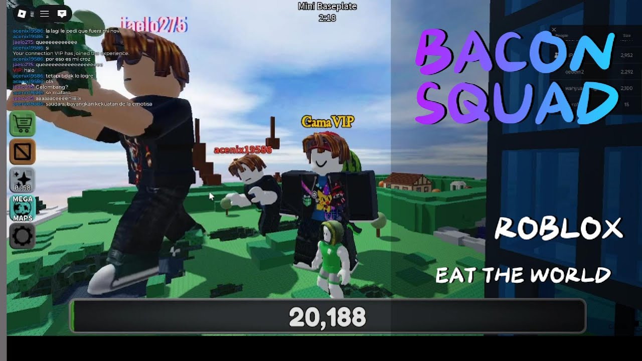bacon squad eat the world roblox - YouTube