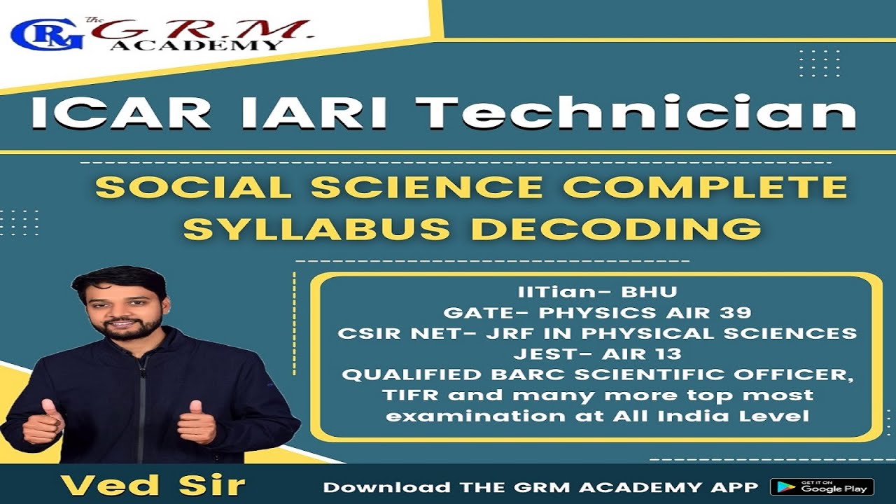 ICAR SOCIAL SCIENCE COMPLETE SYLLABUS #ICAR_SOCIAL_SCIENCE - YouTube