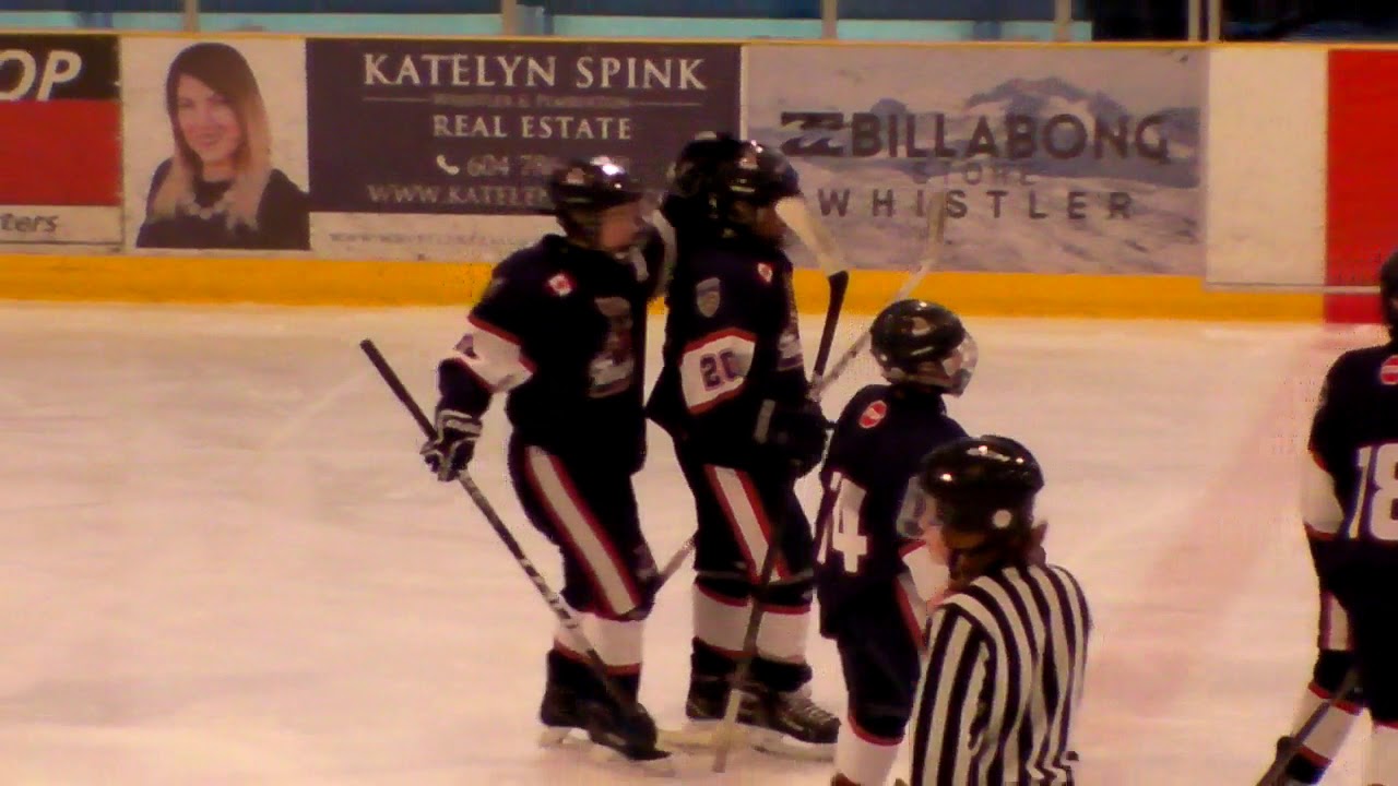 Surrey Thunder PeeweeA2 vs WhistlerA1 Jan27 2018 T3 3 1Period - YouTube