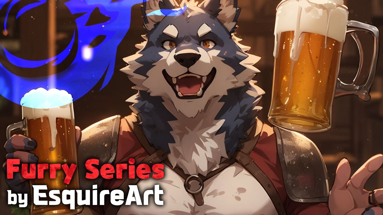 Furry Revelry in the Medieval Beer Hall | Fantasy Furry Art - YouTube