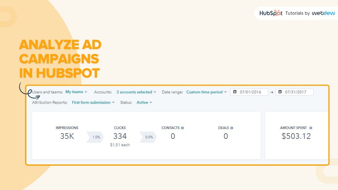 How to analyze ad campaigns in HubSpot - YouTube