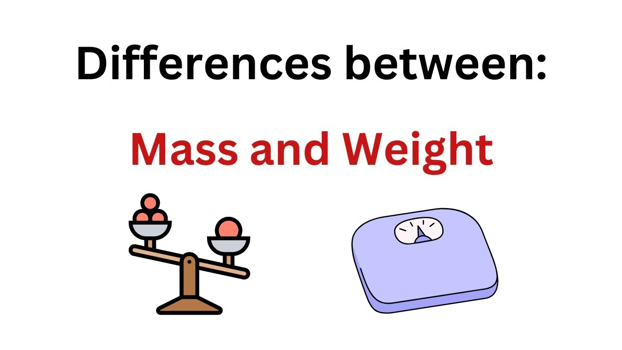 Force: Differences between Mass and Weight | Class 8, 9 & 10 | Science ...