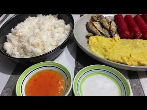 Simpleng Pinoy Agahan // Tuyo //Fried Rice // Itlog at Hotdog with Hot Choco ♥️ - YouTube