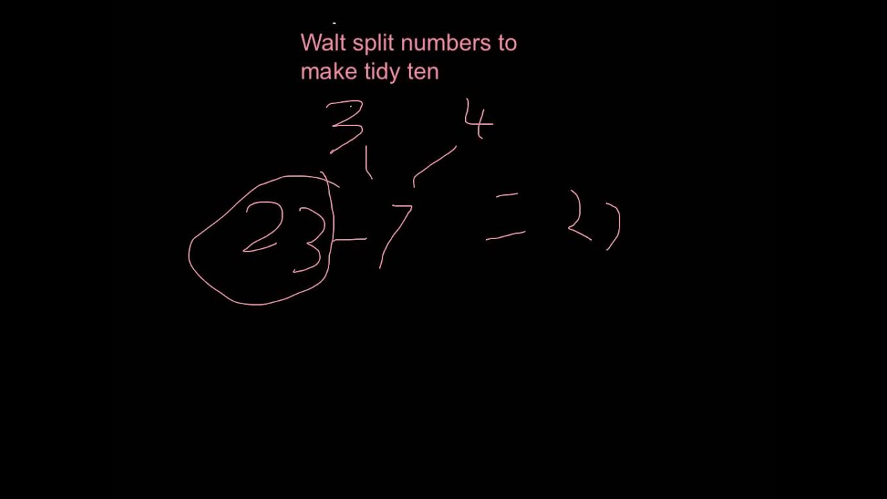Splitting numbers to make tidy tens liam - YouTube