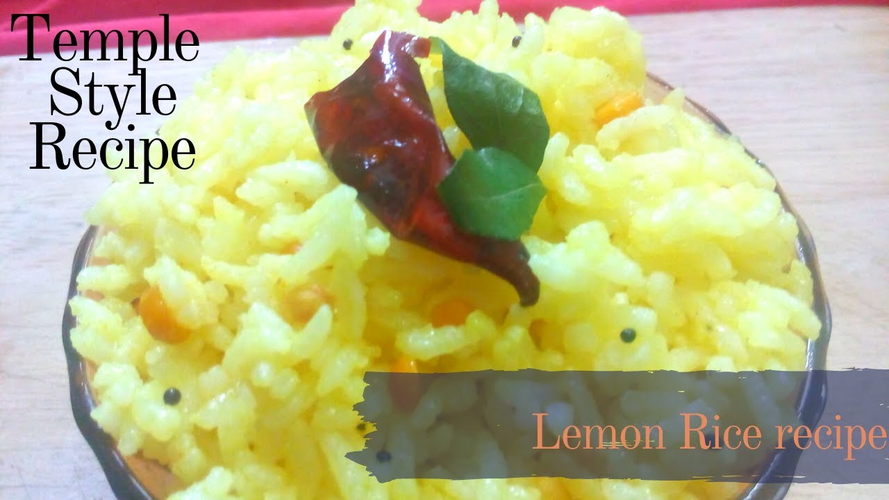Quick and easy lemon rice recipe|temple style|try this|guhapriya's ...