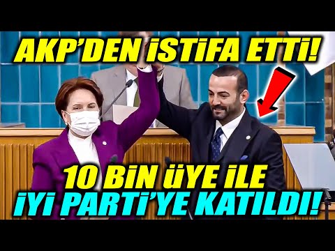 AKP'den istifa ederek 10 bin üye ile İYİ Parti'ye katıldı! Rozetini Meral Akşener taktı!