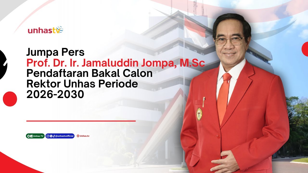 Jumpa Pers Prof Jamaluddin Jompa | Pendaftaran Bakal Calon Rektor Unhas ...