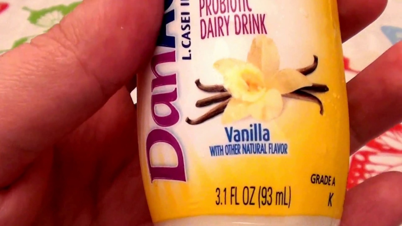 Dannon DanActive Vanilla Probiotic Dairy Drinks, REVIEW - YouTube