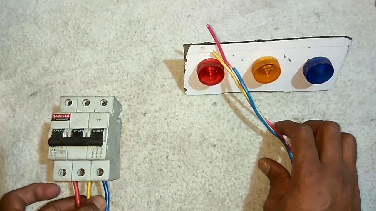 3 phase Indication बिना neutral के working l YK Electrical - YouTube