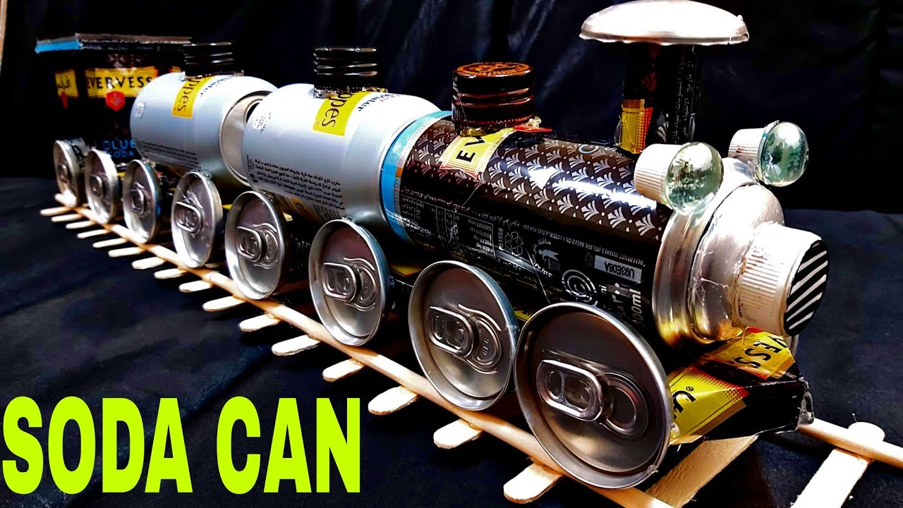 How to make aluminum can train /How to make soda can train /wealth from ...