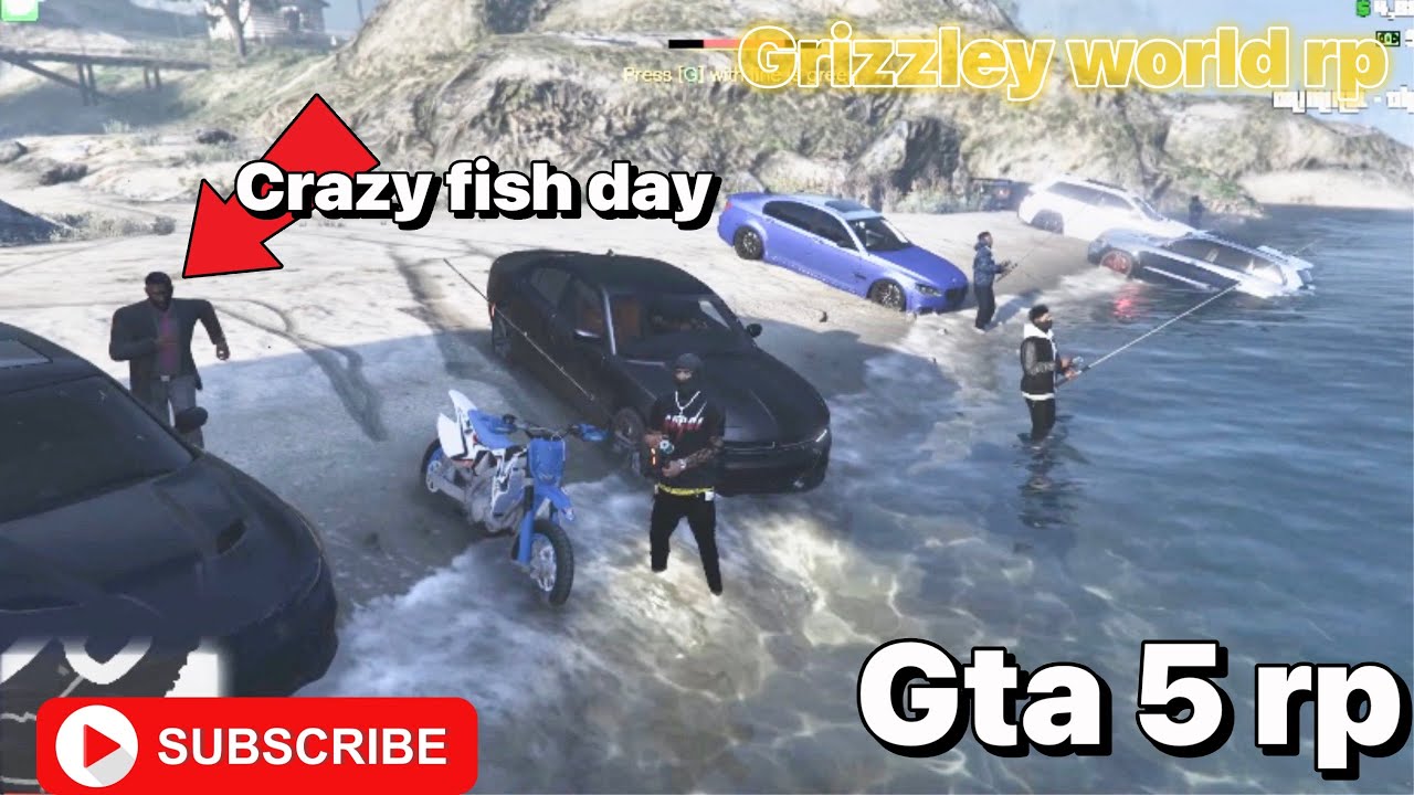 Gta 5 rp | grizzley world rp crazy fish day 🤦🏽‍♂️😂 - YouTube
