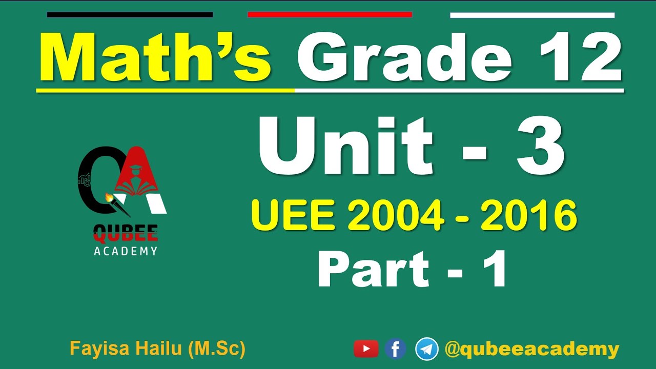 Math's Grade 12 Unit 3 Statistics | 2004 - 2016 UEE Part 1 ...