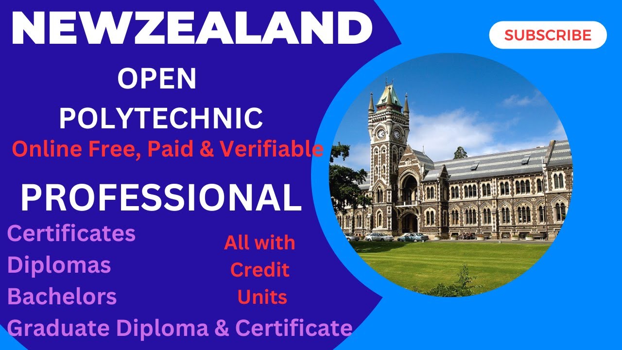 Free Online Degrees and Diplomas in NEW ZEALAND OPEN POLYTECHNIC - YouTube