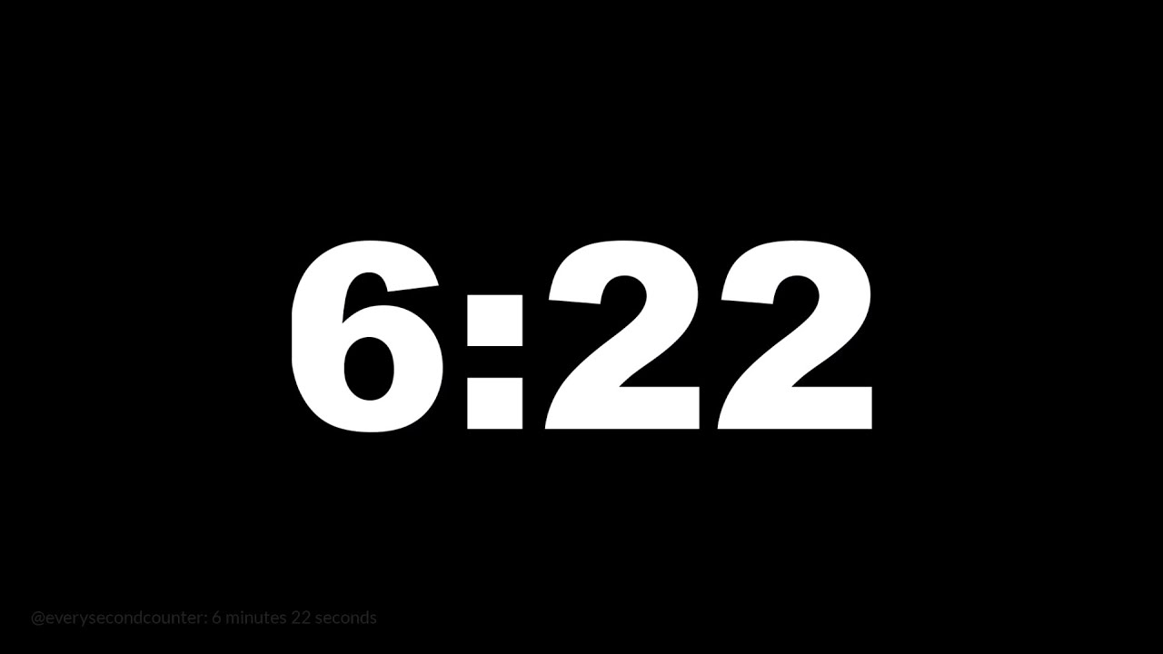 6 minutes 22 seconds [382 secs] clock timer countdown || Alarm Focus ...