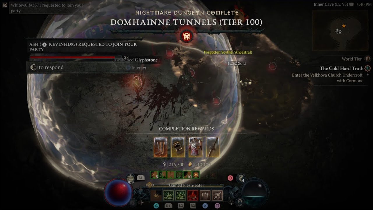 Lidless Wall Bone Spear Necro Solo Nightmare Tier 100 Donhainne Tunnels ...