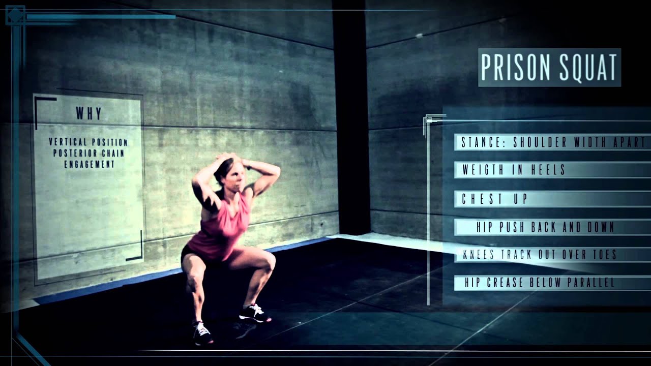 How to perform a Prison Air Squat by Nikol Burton - YouTube