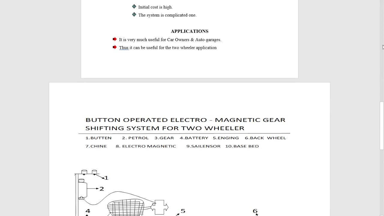 BUTTON OPERATED ELECTRO MAGNETIC GEAR SHIFTING SYSTEM FOR TWO WHEELER ...