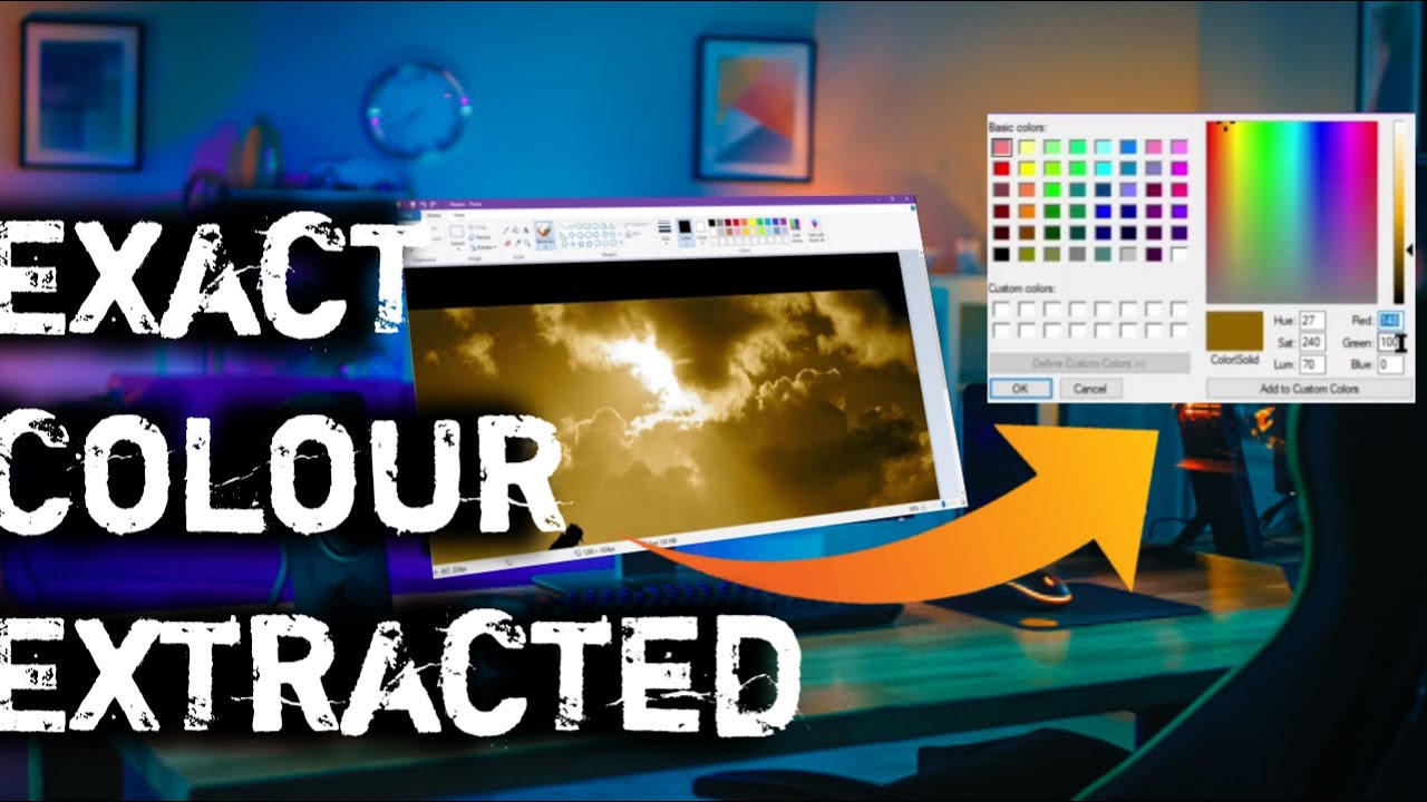 Extract Colour from any image in #Microsoft paint|No To Paid Color ...