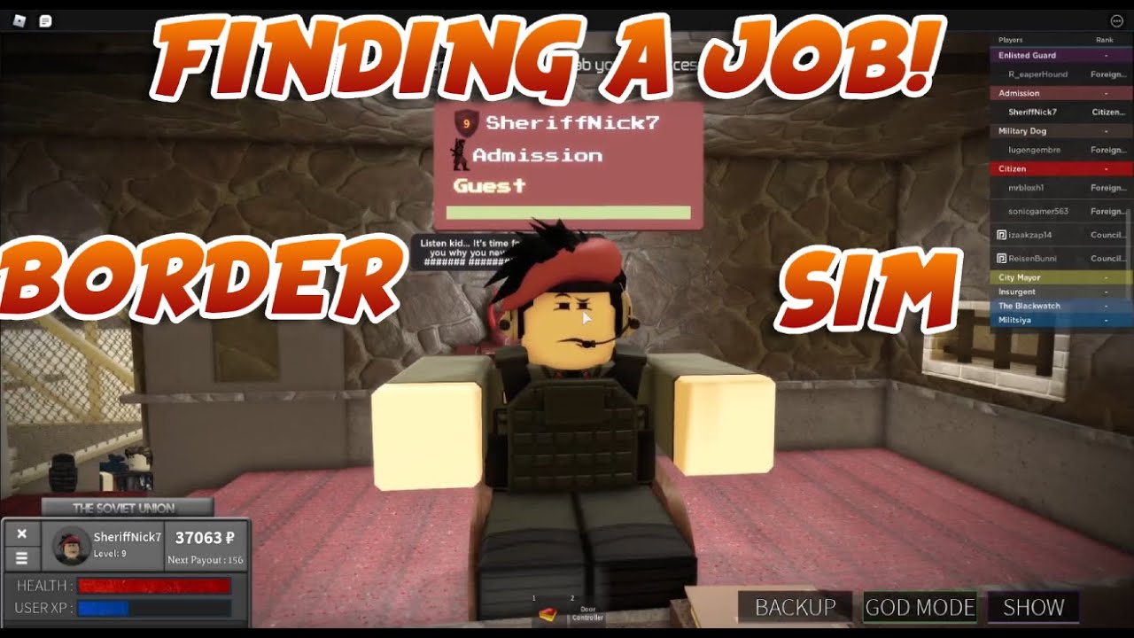 FINDING A JOB! | BORDER SIMULATOR ROBLOX! - YouTube