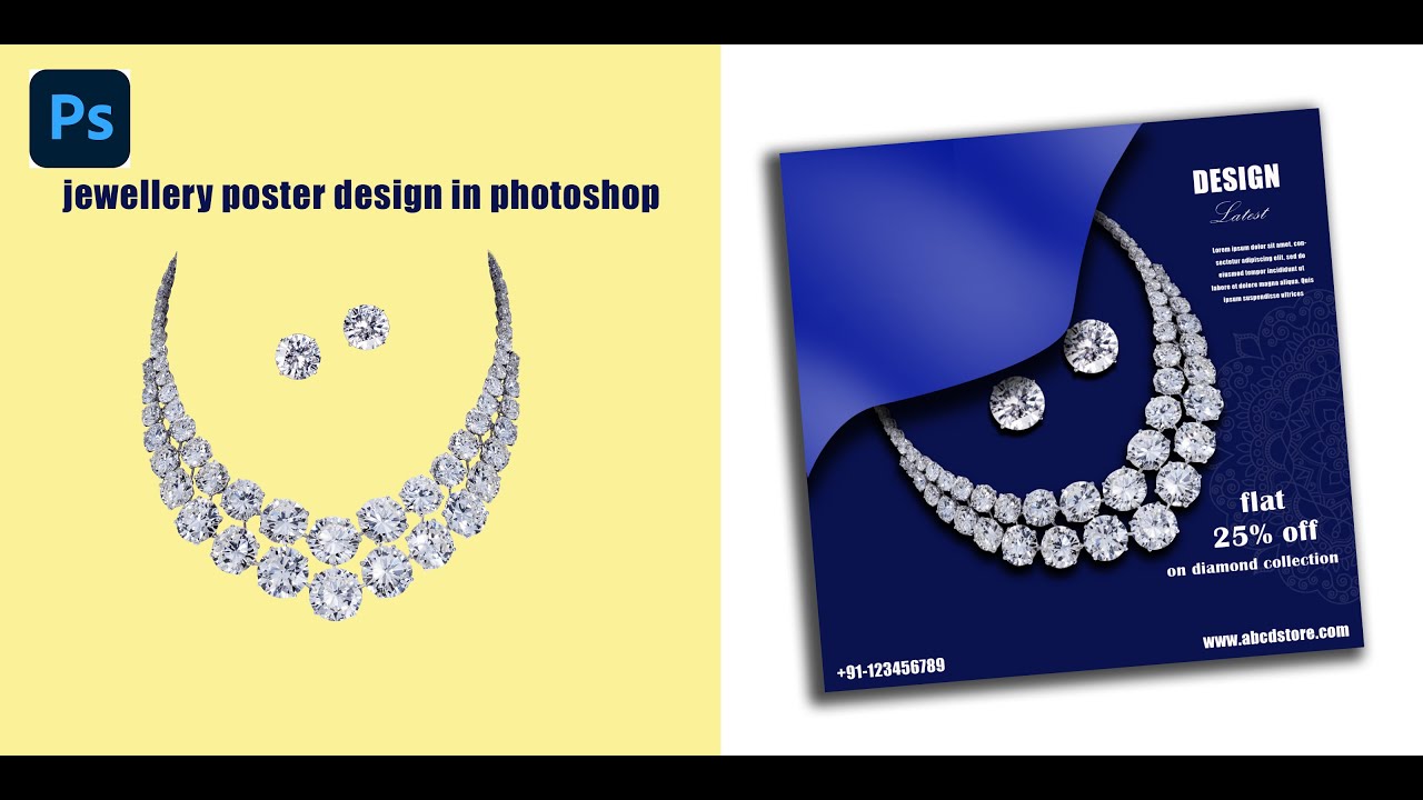 JEWELLERY POSTER DISIGN IN PHOTOSHOP@sunilreddy9234 - YouTube
