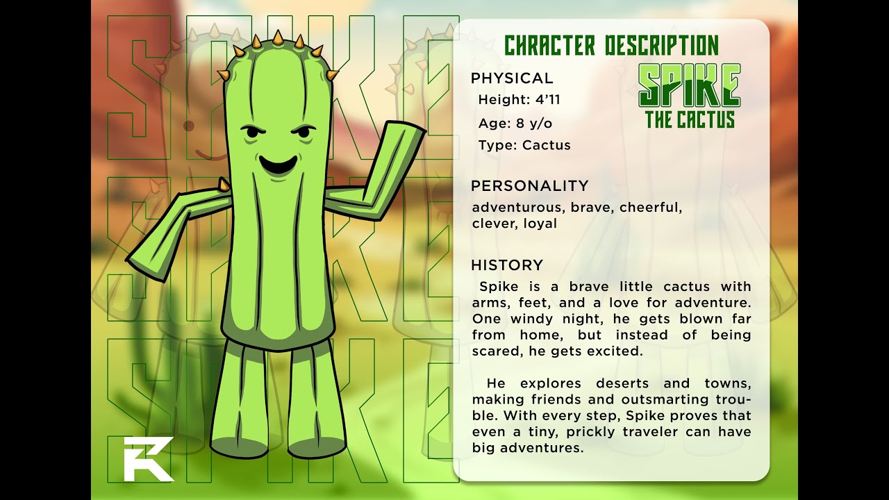 Spike Character Sheet | Timelapse - YouTube