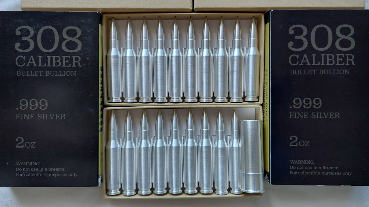 Awesome SilverTowne .308 Caliber (7.62 NATO) 2oz Silver Bullets ...