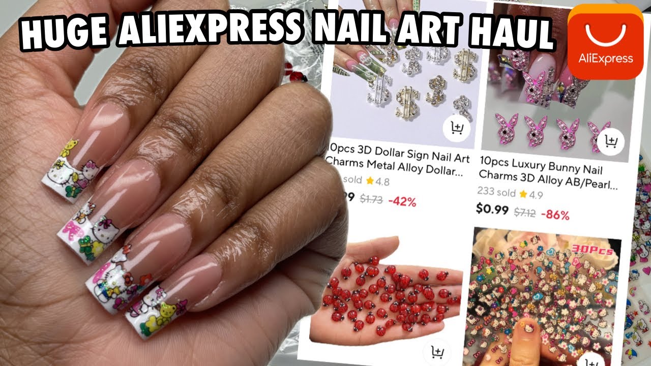 Huge AliExpress Nail Art Haul | Trying Affordable Nail Products from ...