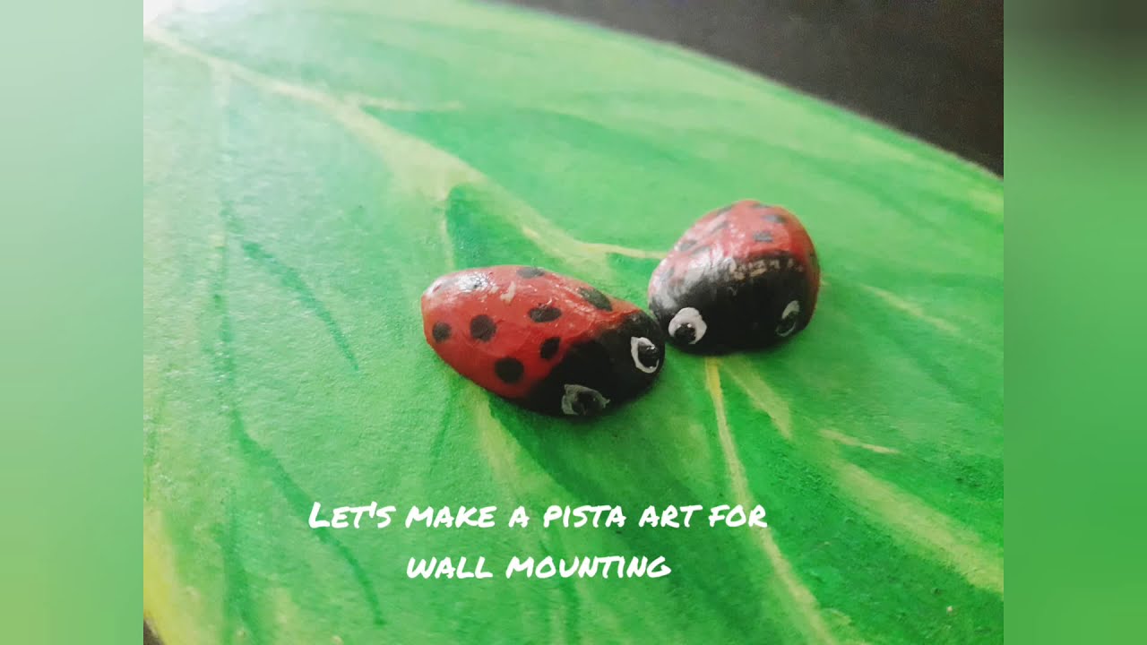 Lady Bug in Pista Shells || low cost Acrylic Craft Ideas || Reuse ...