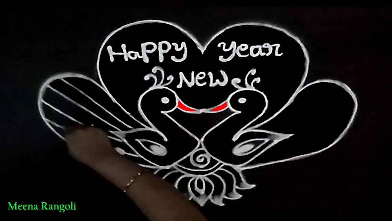Happy new year rangoli designs 2022 - 2022 new year kolam designs ...