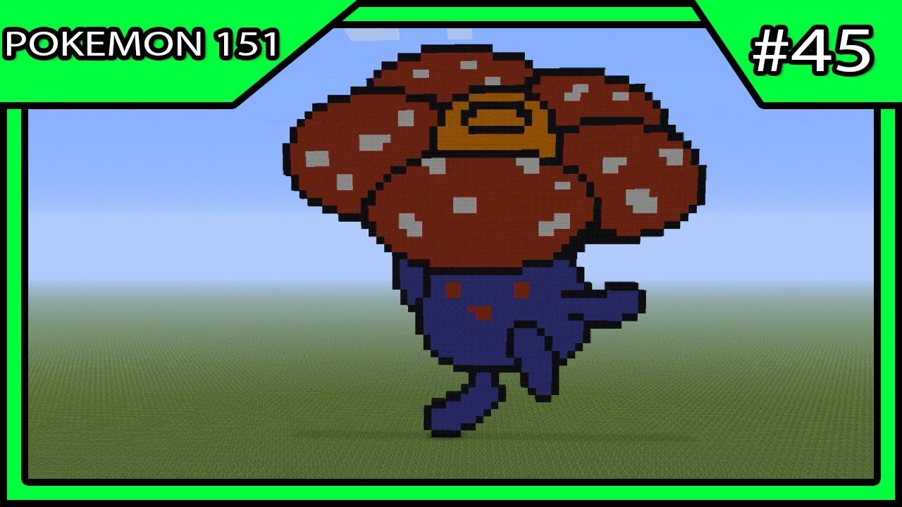 Minecraft Tutorial: Pokemon Pixel Art Vileplume - YouTube