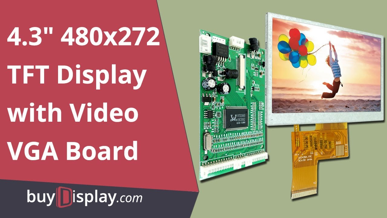 How to Connect 4.3 inch TFT LCD Touch Screen Display with VGA,Video ...