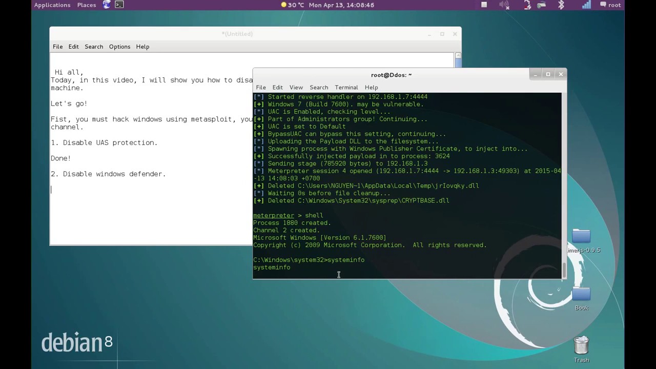 Post exploiation Disable Firewall UAC windows - YouTube