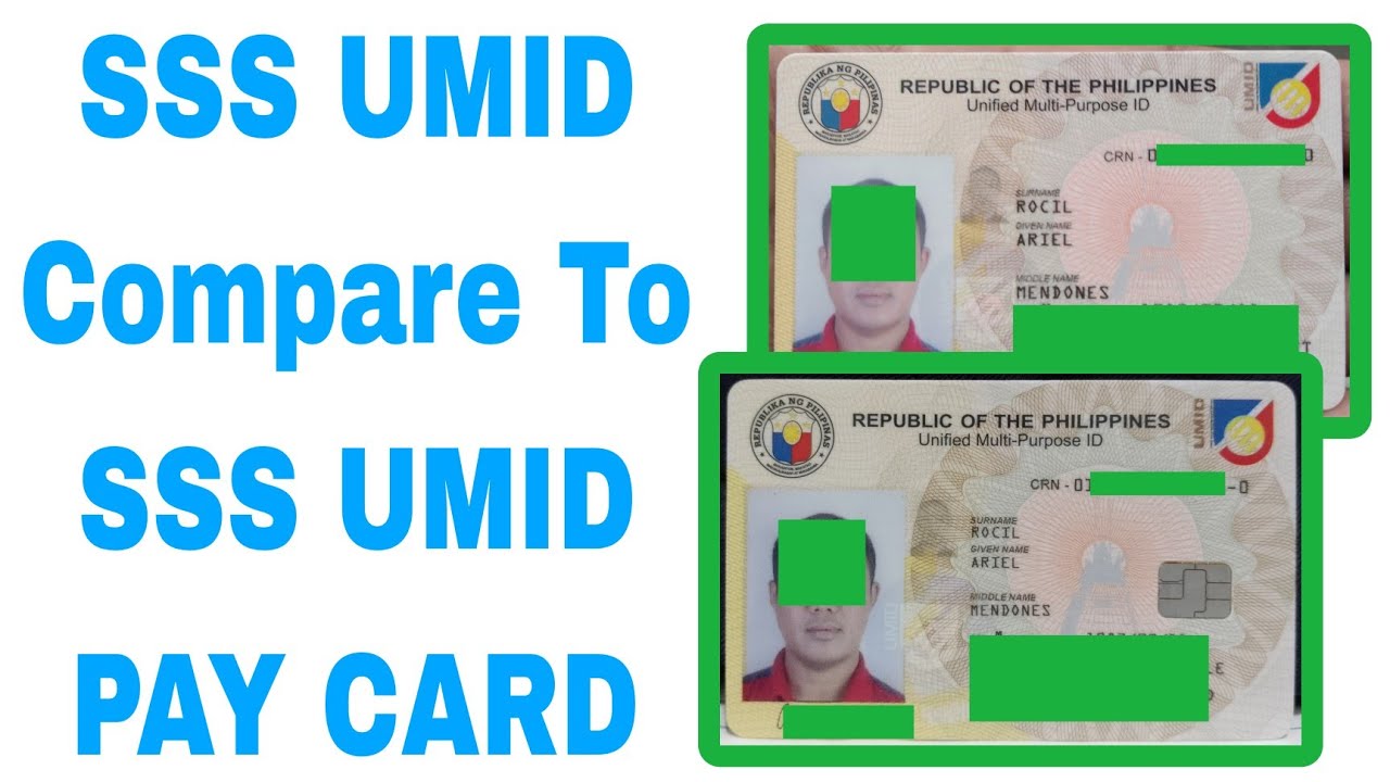 SSS UMID umid compare to SSS UMID pay card - YouTube