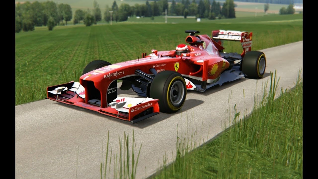 F1 Ferrari F138 at Aspertsham, public roads in Bavaria - YouTube