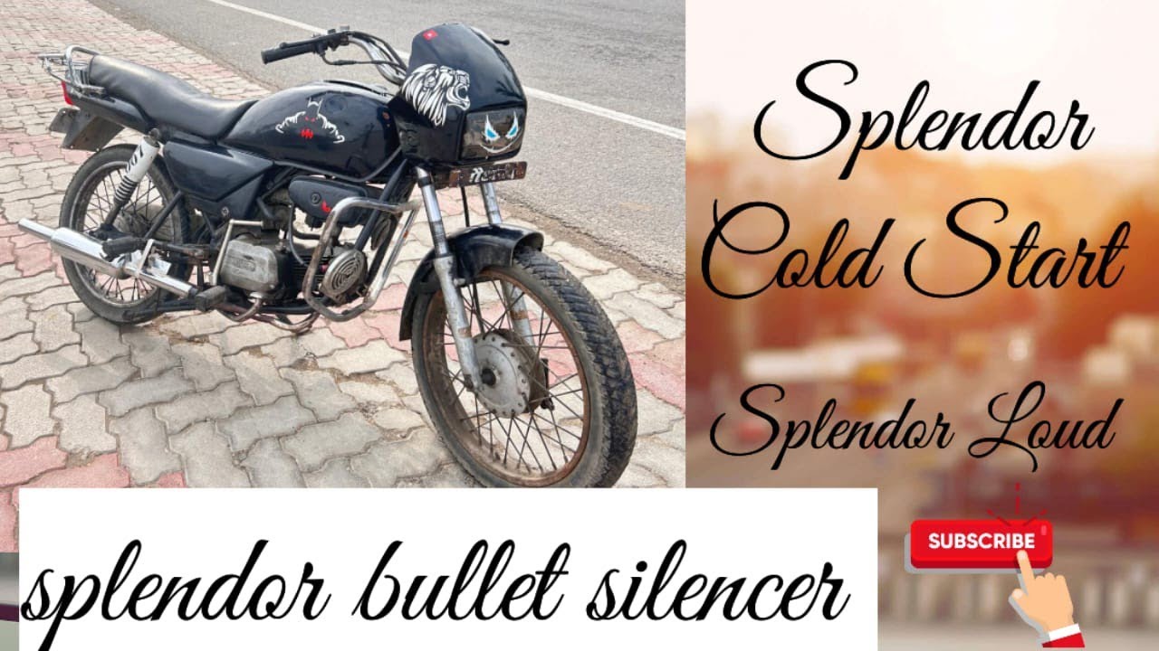 Splendor modified bullet exhaust cold start 🥶 splendor bike cold start ...