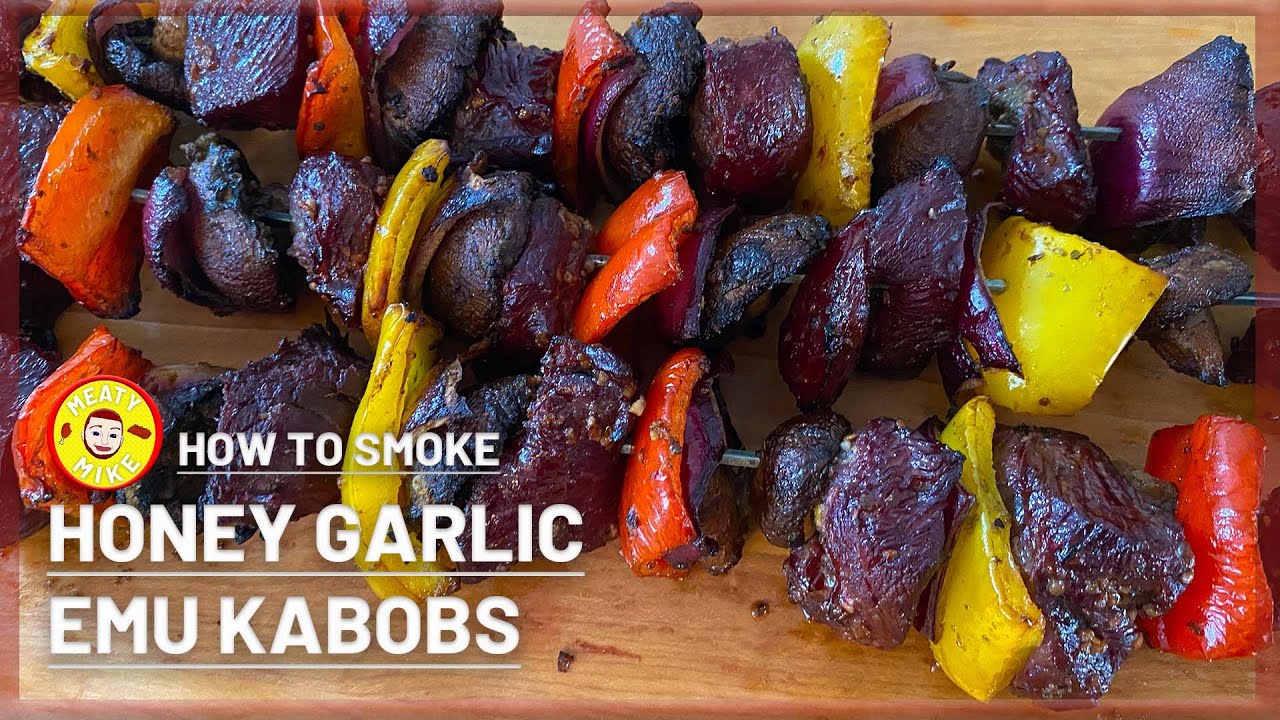 Smoked Honey Garlic EMU KABOBS on the Po' Man Grill - YouTube
