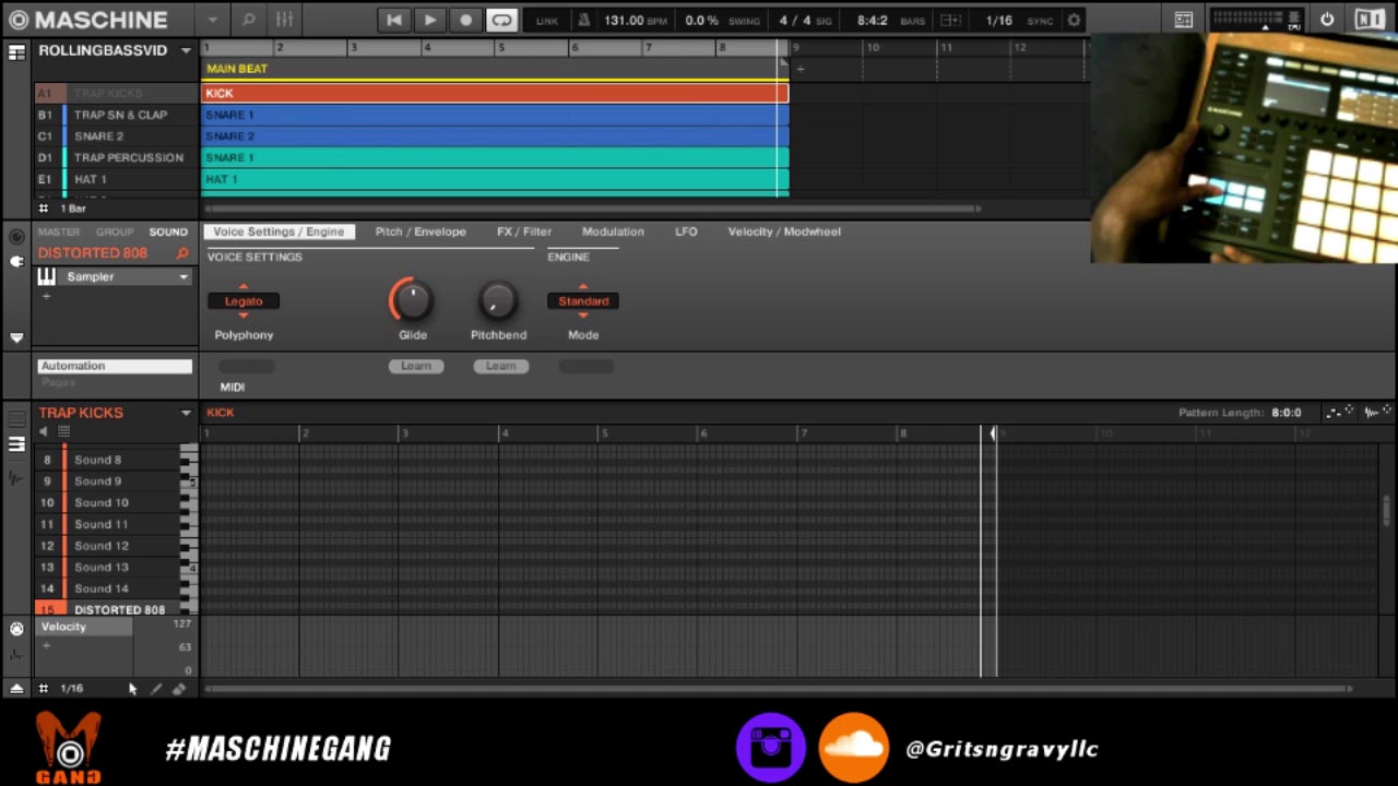 Maschine MK3 Tutorials - How To Do 808 Bass Glides In Maschine! - YouTube